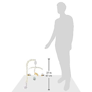 Disney Winnie The Pooh Classic Pooh Ivory, Sage, Butter Musical Mobile with Hunny Pot and Bees, Ivory, Sage, Butter, Brown