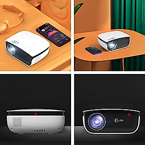 Mini WiFi Projector HD, 4000 Lumen Portable Home Theater Projector with 100" Screen & Carry Bag, Support 1080P & 200" Display, Compatible with iOS/Android/PC/TV Stick