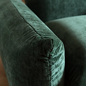 JACH Mid-Century Modern Comfy Sofa Couch with Thick Cushion, Chenille Single Accent Chair Deep Seat Couches, 50" Plush Sofas Furniture for Small Spaces Living Room Bedroom Office Apartment, Green