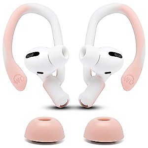 WC HookZ + WC TipZ - Over Ear Hooks and Memory Foam Tips Combo for Airpods Pro by Wicked Cushions | Pink