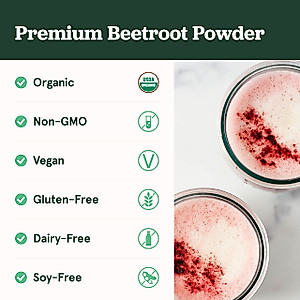 Sun Bay Foods Superfood Beetroot Powder with Fibers, Vitamins and Minerals - USDA Organic Non-GMO - 4 oz.