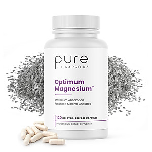 Pure TheraPro Rx Optimum Magnesium Lysinate Glycinate & Di-Magnesium Malate, Made in USA | 2 Month Supply | Chelated Magnesium for Maximum Absorption, Supports Bone Health & Energy, Non-GMO