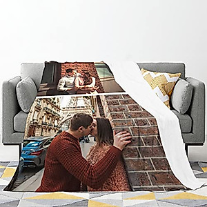Customized Blankets with Photos Personalized Picture Collage Super Soft Throw Blanket for Family Friend Lover Birthday Christmas Wedding Gift Fits Couch Sofa Bedroom Living Room