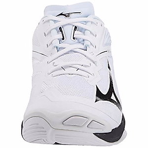 Mizuno Wave Lightning Z6 Womens Volleyball Shoe, White/Black, 10.5