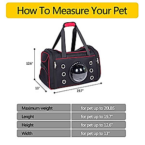 Mfox Pet Carrier Airline Approved, Cat Carriers for Medium Cats Small Cats, Soft Dog Carriers for Small Dogs Medium Dogs, TSA Approved Pet Carrier for Cats Dogs of 15 Lbs, Puppy Carrier