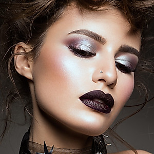 Body Candy Solid 14k White Gold 2mm Clear Cubic Zirconia L Shaped Nose Stud Ring 20 Gauge 1/4"