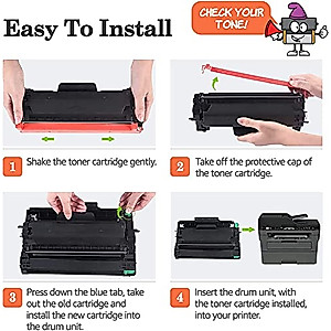 TONERNEEDS TN 660 Toner Cartridge - Black Ink Replacement Cartridges for TN660 & TN630 - High Yield Use - Compatible with Brother Printer HL-L2300D, HL-L2340DW, MFC-L2680W, MFC-L2740DW - (Pack of 2)