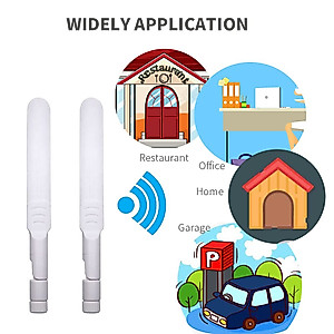 CORONIR Dual Band WiFi 2.4GHz 5GHz 5.8GHz 9dBi MIMO RP-SMA Male Antenna for WiFi Router Wireless Network Card USB Adapter Security IP Camera Video Surveillance Monitor-4Pack