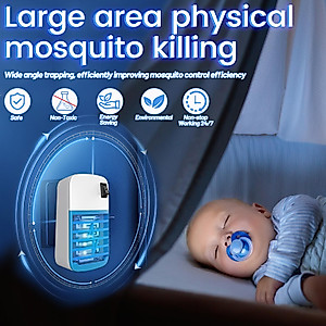 Indoor Bug Zapper,2 PCS Fly Zapper Indoor,Insect Traps for Indoor with Blue Lights,Mosquito Killer for Kids & Pets,Bug Indoor for Living Room, Kitchen, Bedroom, Baby Room, Office (2 Pack)