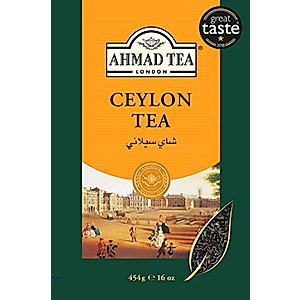 Ahmad Tea Black Tea, Ceylon Loose Leaf, 454g - Caffeinated & Sugar-Free