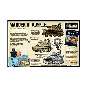 Bolt Action Marder III Ausf. H Tank 1:56 WWII Military Wargaming Plastic Model Kit
