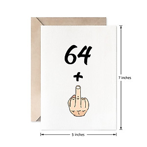 MAGJUCHE Funny 65th Birthday Card, 64+1 women Or Men Sweet 65 Years Old Birthday Gift Joke Card