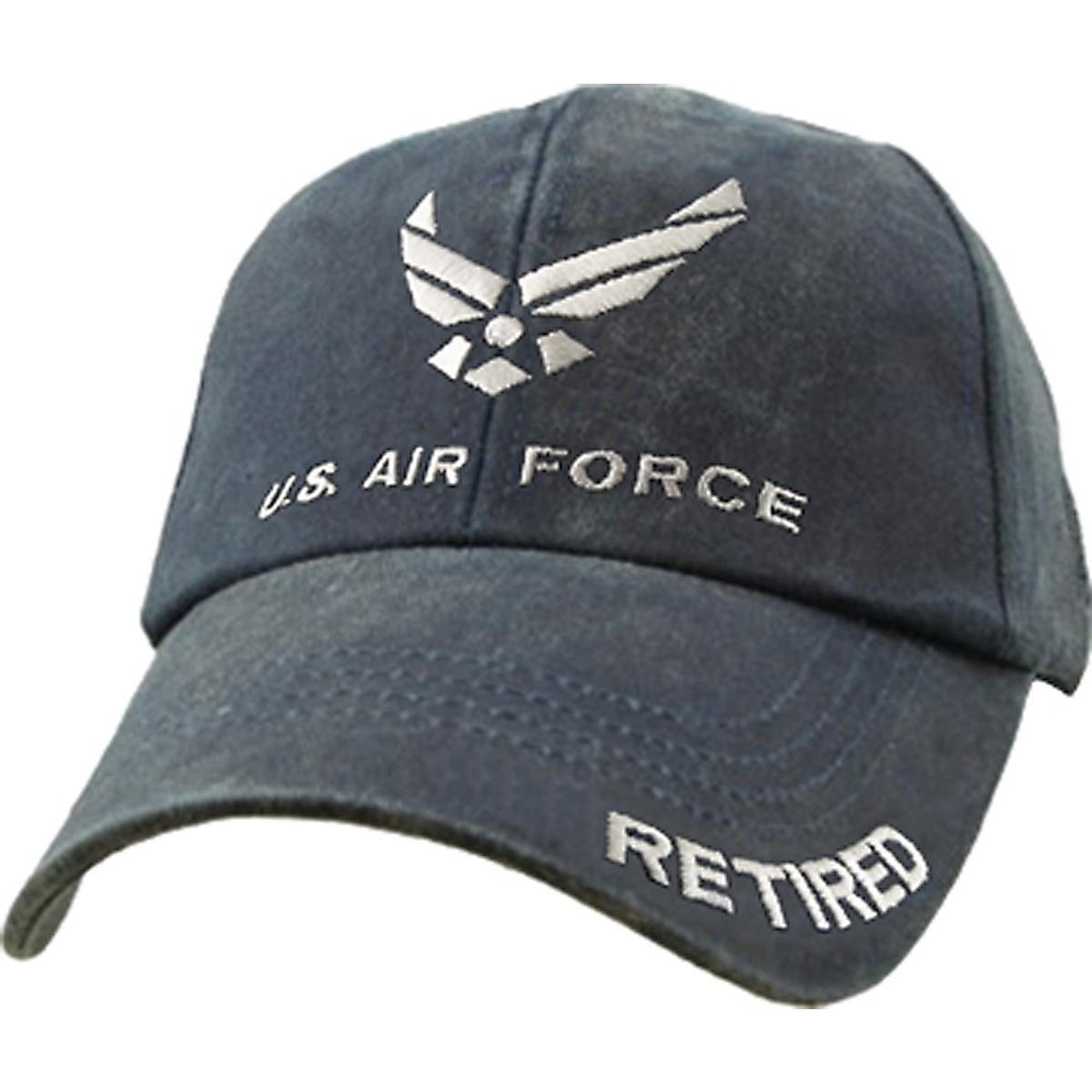 U.S. Air Force Retired Cap. Washed Denim Blue,Denim Blue,One Size Fits Most