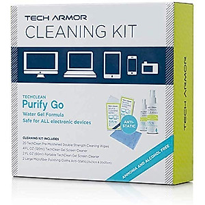 Tech Armor 120 ML Pro Cleaning Kit - Screen Cleaning Bottles for TV Screen Cleaner, Computer Screen Cleaner, Laptop, Phone, Ipad - Computer Cleaning kit Electronic Cleaner - with Microfiber Cloths