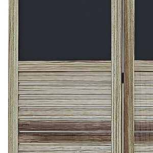 HOMCOM 4-Panel Folding Room Divider with Blackboard, 5.5 Ft Tall Freestanding Privacy Screen Panels for Bedroom or Office, White