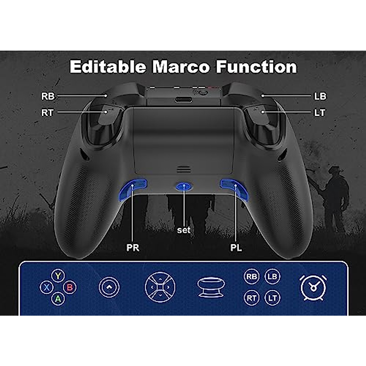 Gamrombo Wireless Controller Replacement for Microsoft Xbox Series X/S, Compatible with Xbox One, Xbox One X/S, Android/iOS/PC Windows 7/8/10/11, Special Edition Custom Game Controller with Wifi/Turbo/Macro/Dual Vibration & Headphone Jack