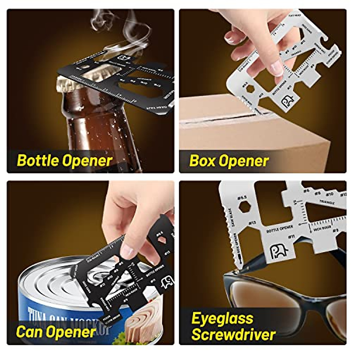 Valentine's Day Gifts for Him Boyfriend Husband, 20-in-1 Credit Card Multitool, Christmas Gifts for Men Who Have Everything, Cool Gadgets for Men Husband, Boyfriend, Grandpa, Adults, Tools for Men