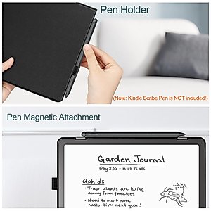 Fintie Rotating Case for Kindle Scribe (2024/2022 Release) - 360 Degree Rotatable Protective Stand Cover with Auto Sleep/Wake for 10.2 Inch Kindle Scribe 2022 and 2024 Releases, Black