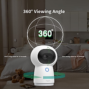 Aqara 2K Security Indoor Camera Hub G3 Plus Aqara Water Leak Sensor, AI Facial and Gesture Recognition, Infrared Remote Control, 360° Viewing Angle via Pan and Tilt