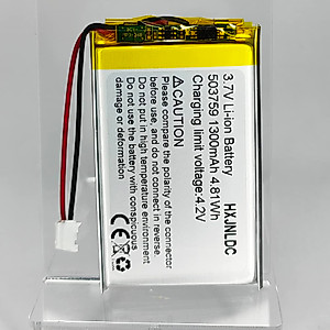 HXJNLDC DC 3.7V 1300mAh 503759 Rechargeable Lithium Polymer Replacement Battery for DIY 3.7-5V Electronic Product, Mobile Energy Storage Power Supply