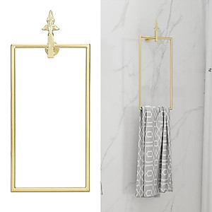 Towel Bar Towel Rack, Towel Ring Modern Home Decor Bathroom Towel Rack Metal Wall Mounted Towel Storage, Gold Hand Towel Holder for Bathroom Kitchen Hand Towel Bar Accessories