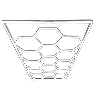 GOSLARLIT Led Garage Hexagon Light,15 Hexagon Garage Ceiling Led Lights for Gym/Workshop with Rectangle Frame, IP54 2 Year Warranty AC 100-240V(15.88 fts
