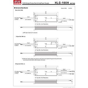 MEAN WELL HLG-100H-48 100 W Single Output 2 A 48 Vdc Output Max IP67 Switching Power Supply - 1 item(s)