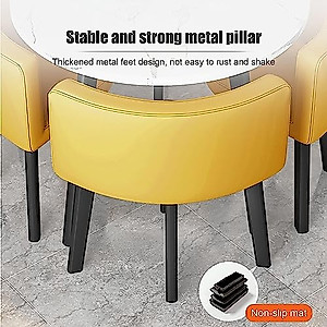 Dining Table and Chair Set, Folding Dining Table C Modern Business Negotiation Dining Table and Chair Combination，Coffee Table Conference Room Table，Leisure Area Home Balcony Small Round Table, Suitab