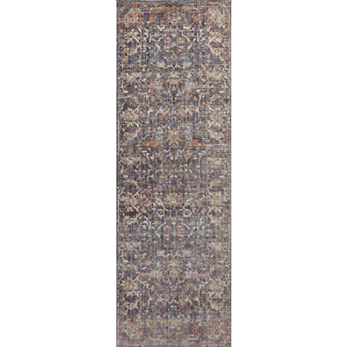 Loloi Chris Loves Julia x Rosemarie ROE-04 Graphite/Multi Oriental Area Rug 7'-9" x 7'-9" Round