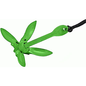 XIALUO Marine Green Kayak Anchor Kits 7 lb Folding Anchor Accessories with 50 ft Rope for Fishing Kayaks, Canoe, Jet Ski, SUP Paddle Board and Small Boats