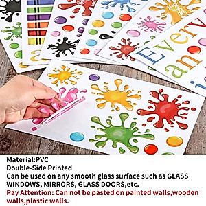 GreenPine 7 Sheets Inspirational Quotes Window Clings Stickers Every Child Is an Artist Colorful Paint Splatter Back to School Positive Sayings Home Bedroom Living Room School Classroom Nursery Playroom Decoration​