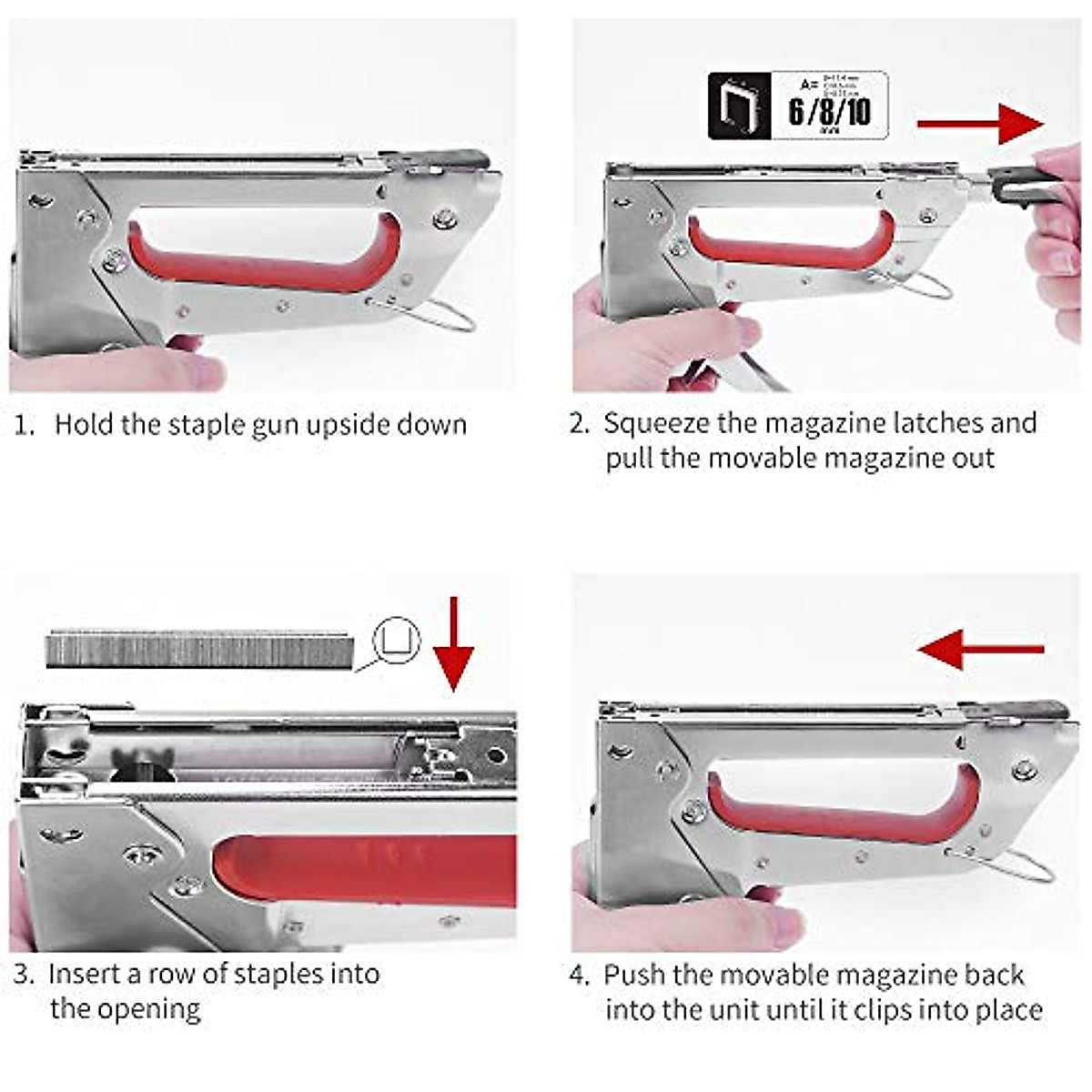 Hand Staple Gun Kit, KeLDE Light Stapler Tacker fit JT21 Staple, Includes 1500pcs 1/4, 5/16, 3/8 Inch Staples Set for Upholstery, DIY, Furniture, Material Repair, Carpentry