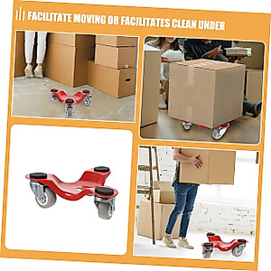 3pcs Moving Artifact Cart Furniture Movers with Wheels Furniture Moving Wheels Furniture Sliders Moving Furniture Tool Furniture Mover's Dolly Appliance Mover Moving Tool Metal Red Gadpiparty