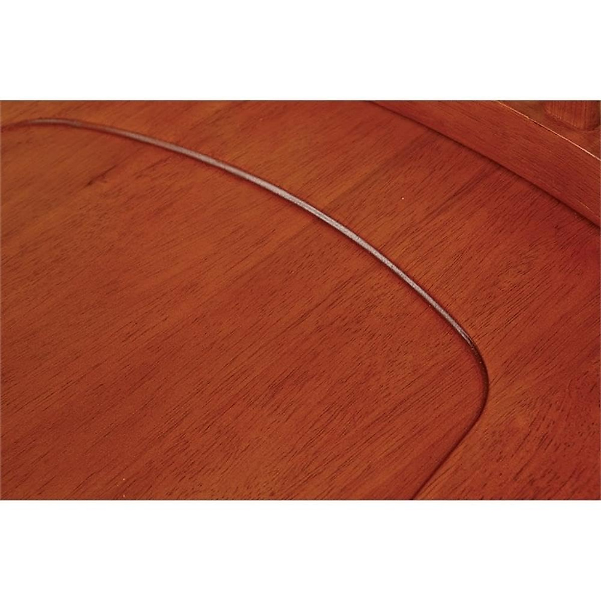 BOWERY HILL Traditional Solid Wood Armless Office Chair in Medium Brown