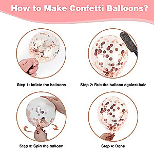 RUBFAC 153pcs Boho Balloons Garland Kit, Blush Balloons Dusty Pink Brown Nude White Confetti Latex Balloons for Wedding Girls Birthday Pastoral Party Picnic Bridal Shower Decorations