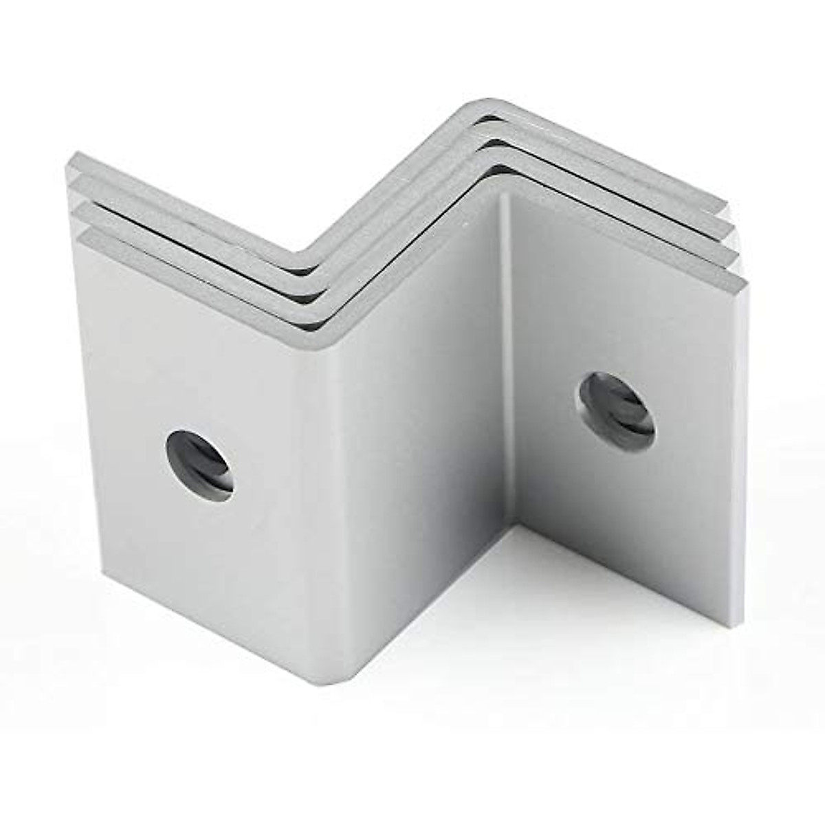 F-ber 1 Set (4pcs) Solar Panel Mounting Hardware Z Type Bracket Aluminum W/Stainless Bolt for RV Boat Off Grid 38mm Width Solar Panels (38 * 25 * 27mm/1.49"*0.98"*1.06")