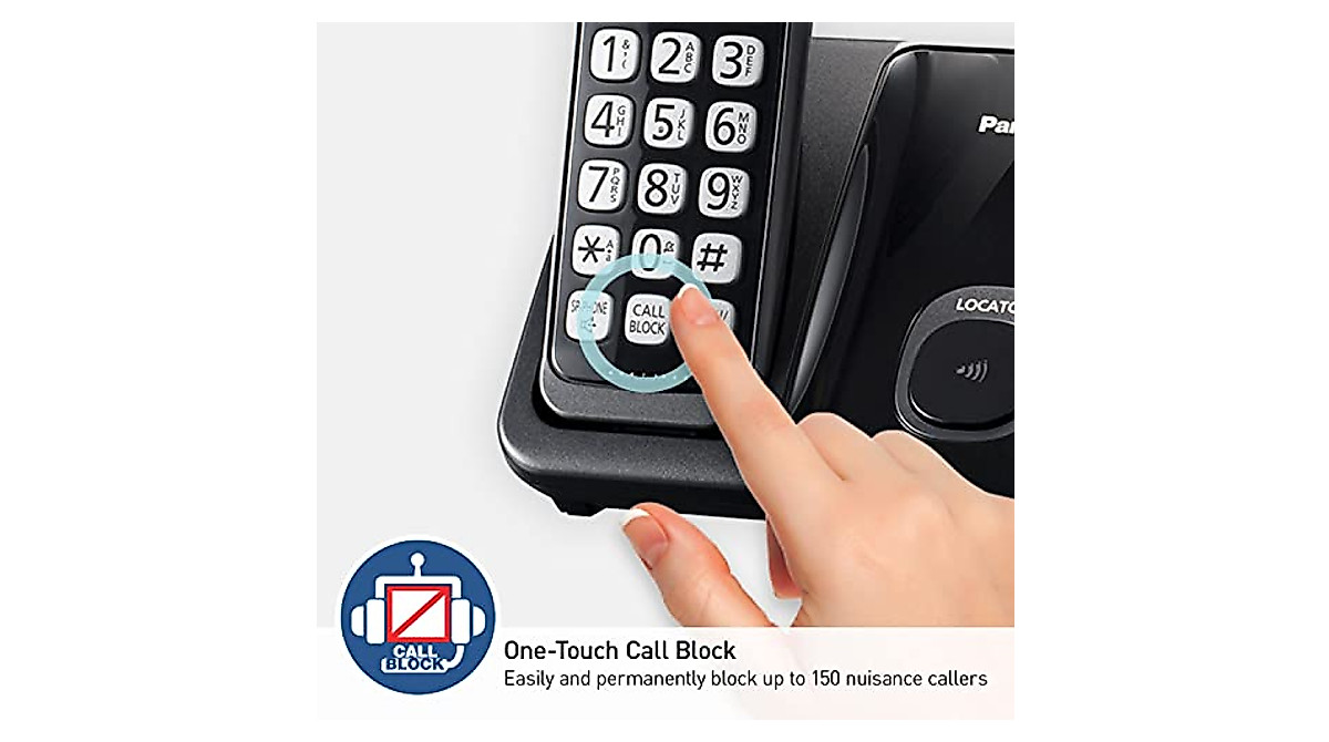 Panasonic Cordless Phone System with Call Blocking & Bilingual ID