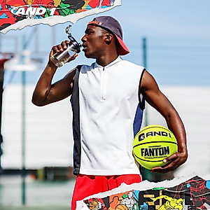 AND1 Fantom Rubber Basketball: Official Regulation Size 7 (29.5 inches) - Deep Channel Construction Streetball, Made for Indoor Outdoor Basketball Games