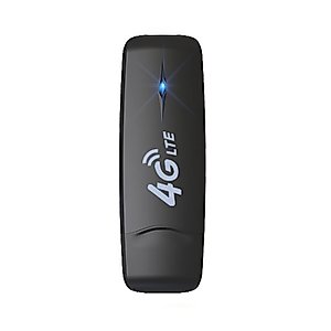 HOSAYA 4G LTE USB WiFi Modem Portable 4G Router with SIM Card Slot High Speed Portable Travel Hotspot Mini Router Unlocked 4G dongle, Black, 88mmx28mmx9mm
