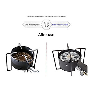 COOKAMP High Pressure Banjo 1-Burner Outdoor Propane Gas Cooker with 0-20 PSI Adjustable Regulator and Steel Braided Hose [ 2018 New Model ] SA1350