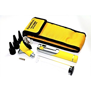 New Premium Student Home USE LED Bright Light ENT Diagnostic Otoscope Pocket Size Yellow Plus 1 Extra Replacement Bulb Plus 10 Specula Cynamed