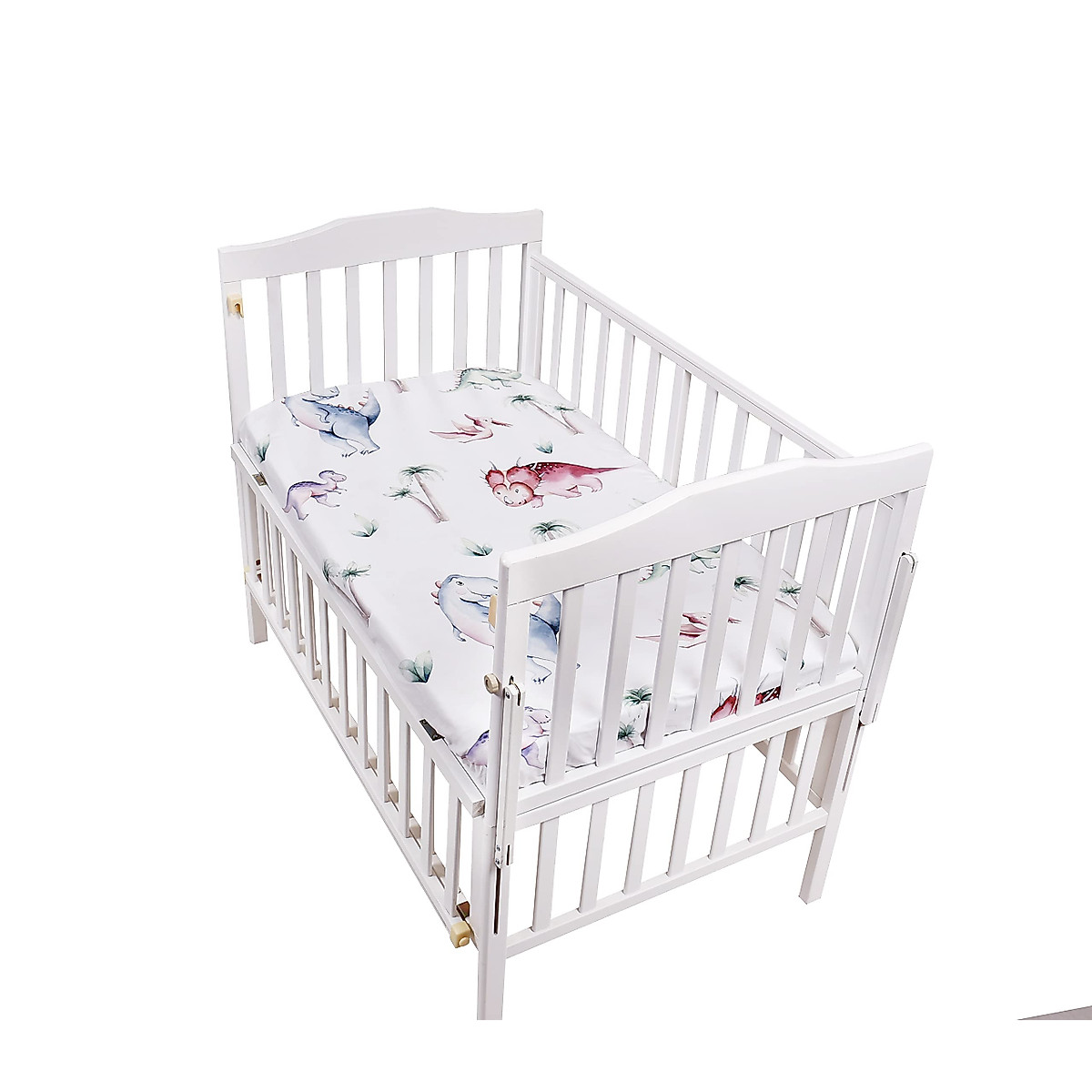 Western Living Dinosaur Crib Sheet, Unisex Dino Nursery Decor Watercolor Design Portable Infant Dino Fitted Crib Sheet Blanket, Dinosaur Room Decor for Infants, Toddlers, Baby Boy & Girl…