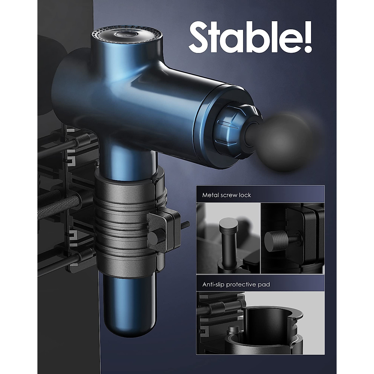 JOJOSEE Massage Gun Holder for Back, Hands Free Percussion Muscle for Self Massage, Compatible with Most Design for Massage Hard-to-Reach Area Holder ONLY