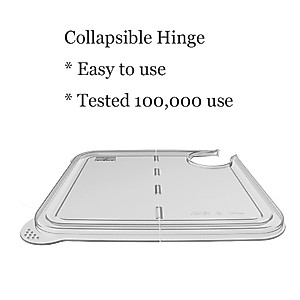 EVERIE Collapsible Hinged Lid Compatible with Anova Nano 750w, 800w, 900w, AN500-US00 1000w and Compatible with Rubbermaid Container 12,18,22 Quart(Corner Mount)