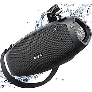 W-KING Portable Loud Bluetooth Speakers with Subwoofer, 70W Portable Outdoor Speakers Bluetooth Wireless Waterproof, Triple Passive Radiators-Deep Bass/Hi-fi Audio/DSP/42H/Power Bank/TF/AUX/EQ/Opener