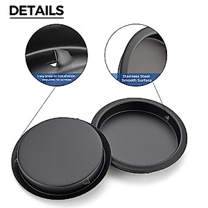 Ravinte 4 Pack Closet Door Finger Pull 2-1/8", Sliding Closet Door Hardware Easy Snap-in Installation, No Nails Needed