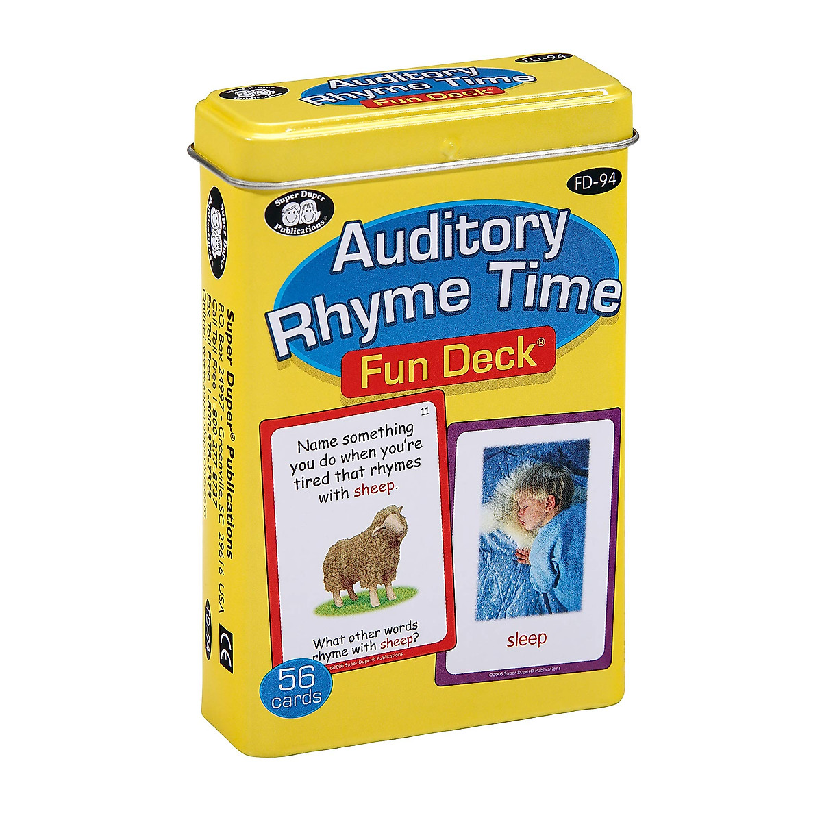 Super Duper Publications | Auditory Rhyme Time Fun Deck Flash Cards | Educational Learning Resource for Children