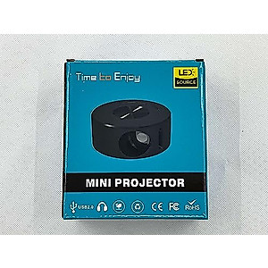 Vbestlife Mini Video Projector, Portable LED Projector with Phone Same Screen for Smartphone Tablets, Home Theater Movie Projector for Kids Child Gift, Support Mobile Power