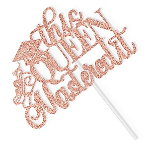 RLXPT She Mastered That Cake Topper, This Queen Mastered It Cake Decorations, Master Degree Survivor, Class of 2025 Graduation Party Decorations