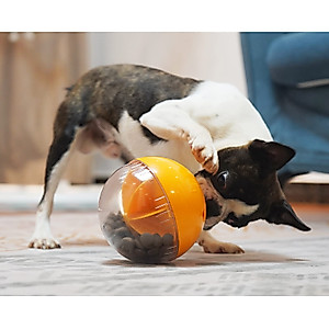 Monotre Dog Treat Ball, Dog Food Puzzle Slow Feeder Interactive Squeaky Mental Stimulation Toys, Dog& Cat Treat Dispenser Puzzle Toys Active Rolling Balls for Medium/Large Dog Breeds